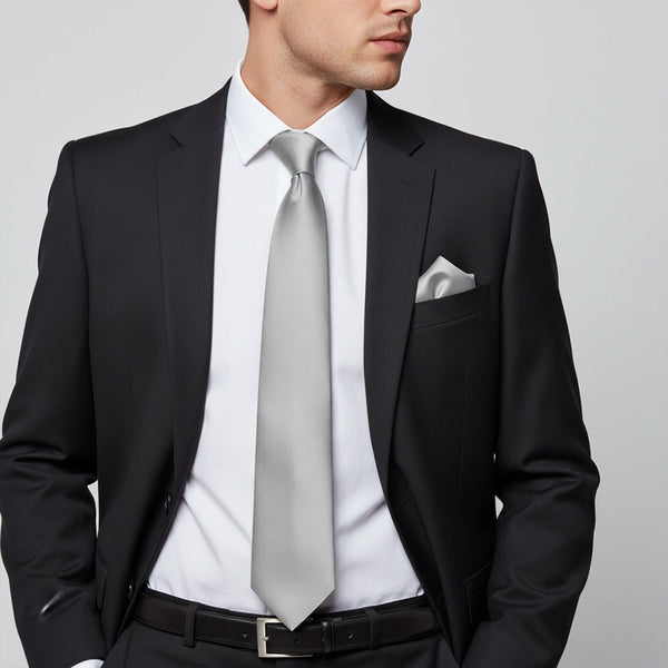Coral Pink Satin Tie and Handkerchief Set – TiesRus